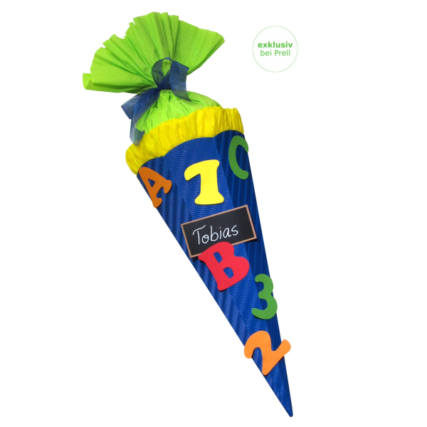 Schultüte Bastelset Schultüte ABC blau inkl. Schulstarterpaket GRATIS ...